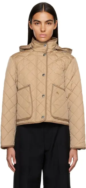 Burberry Quilted Padded Jacket - Archive Beige | Editorialist